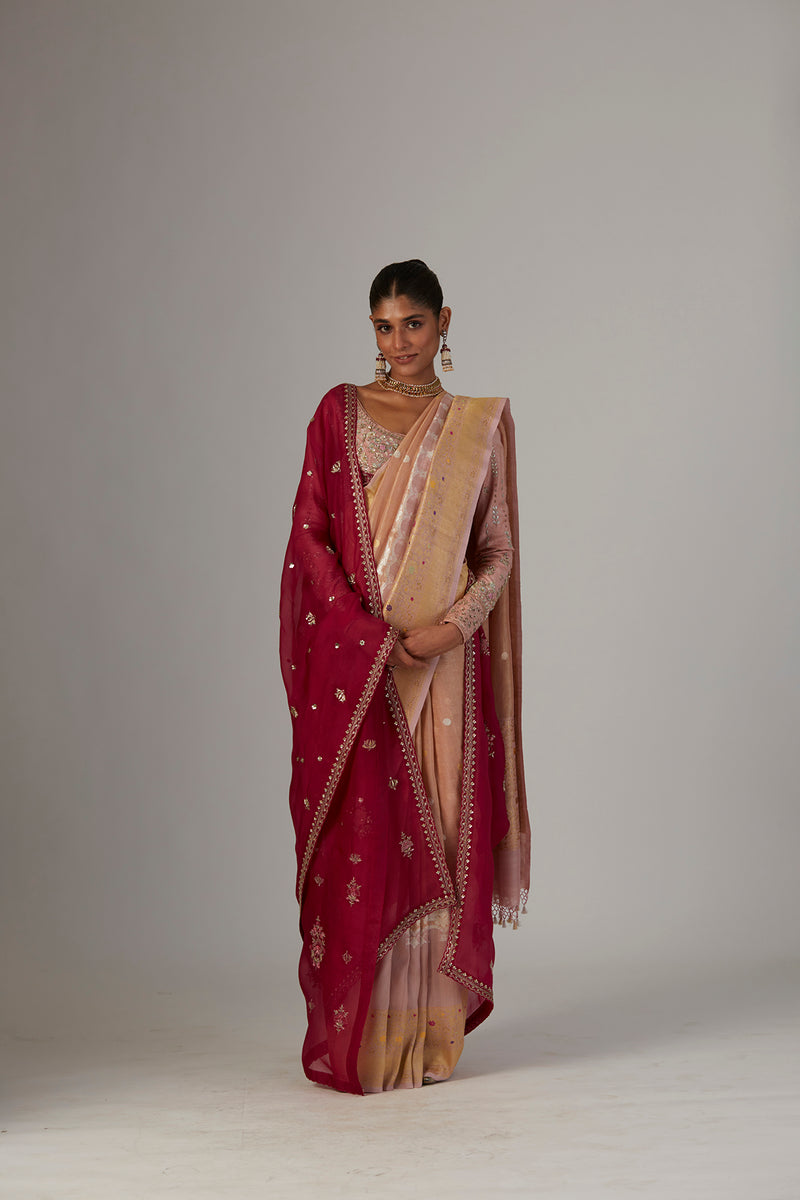OLD ROSE SAREE ( NLB-33001) – Anju Modi