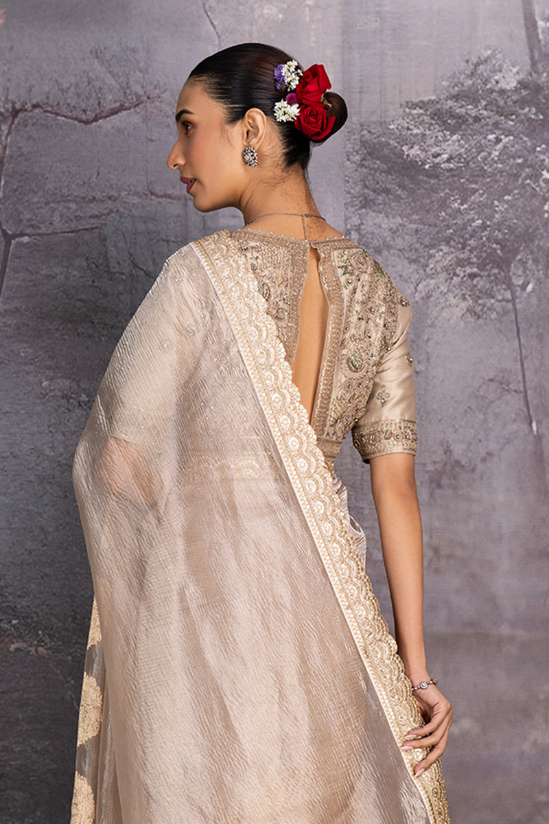TOOSH CHANDERI EMBROIDERED BLOUSE (1 PC) – Anju Modi