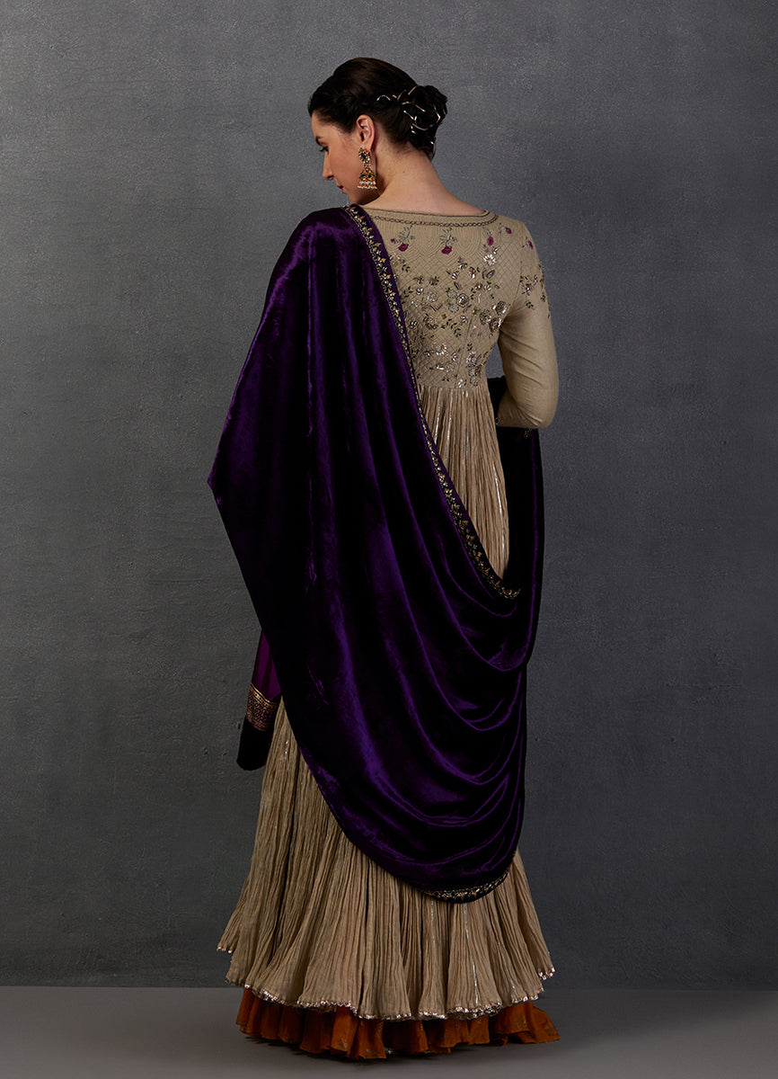 FALSA SILK VELVET EMBROIDERED DUSHALA ( MM-15/DUS ) – Anju Modi