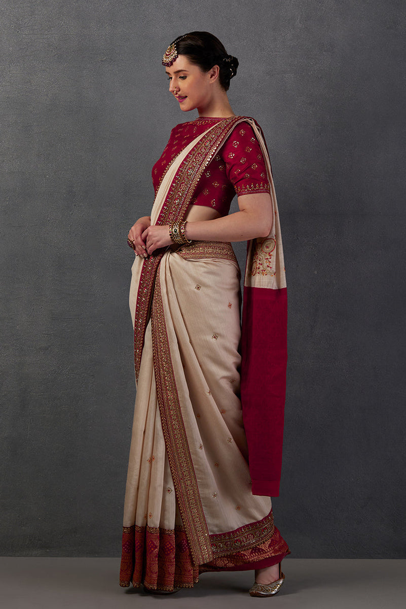 TOOSH BANDHANI EMBROIDERED SAREE SET ( KASH-03 ) – Anju Modi